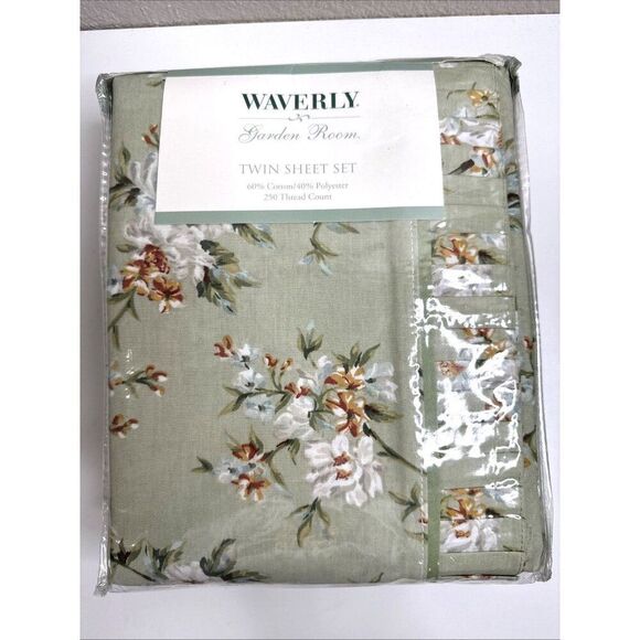Waverly | Bedding | Waverlygarden Room Twin Sheet Set Floral Green ...